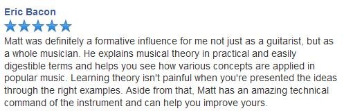 Eric Bacon | KINGSTON ONTARIO GUITAR LESSONS with Matthew Woodward