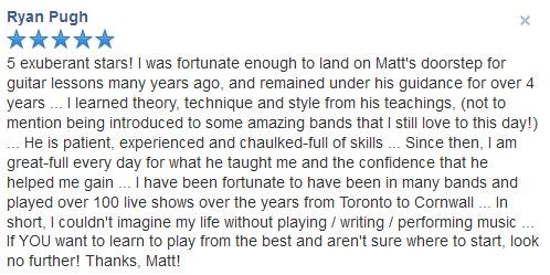 Ryan Pugh | KINGSTON ONTARIO GUITAR LESSONS with Matthew Woodward